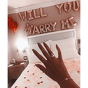 LaVenty Will you marry me Balloons Marry Me Balloons Marriage Proposal Ideas Wedding Proposal Decorations Decor Rose Gold Will you marry me Balloons