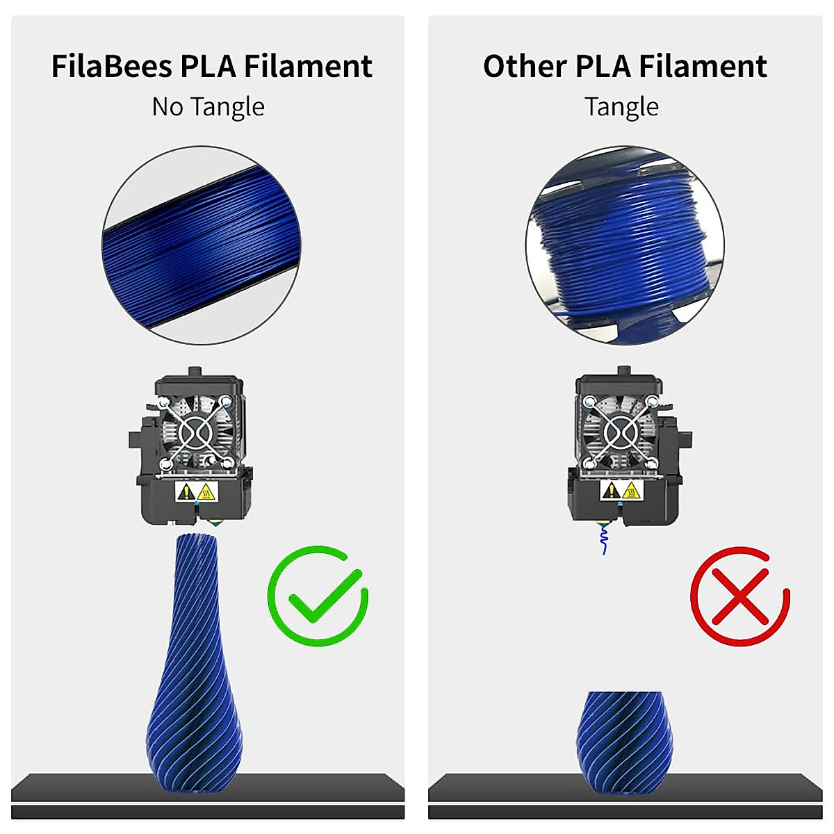 FilaBees PLA 3D Printer Filament, PLA Filament 1.75mm Dimensional Accuracy +/- 0.02 mm, 1kg Spool (2.2lbs),1.75 mm, Fit Most FDM Printer,Silk Gold