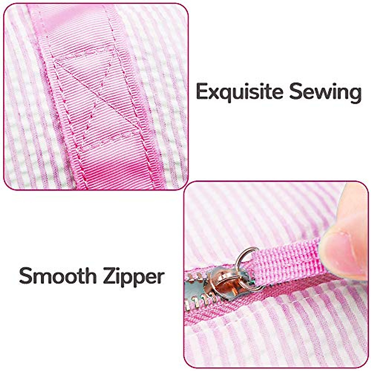 GFU Duffle Bag for Kids, Overnight Duffel Bags for Boys and Girls, Seersucker Travel Bag Large Dance bag, Toddler Weekender Bag, Child Carry-On Sports Gym Bag, Gift, Pink