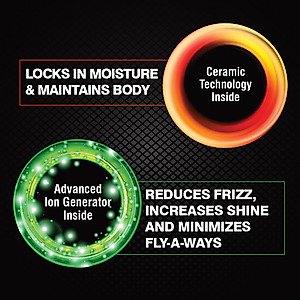 CHI Volumizer 4-in-1 Blowout Brush | Ceramic and Ion Technology | Black