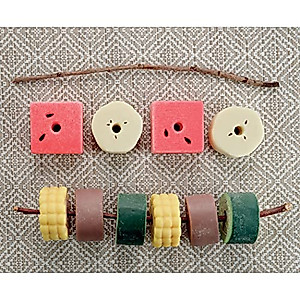 Yellow Door Sensory Play Stones, Threading Kebabs