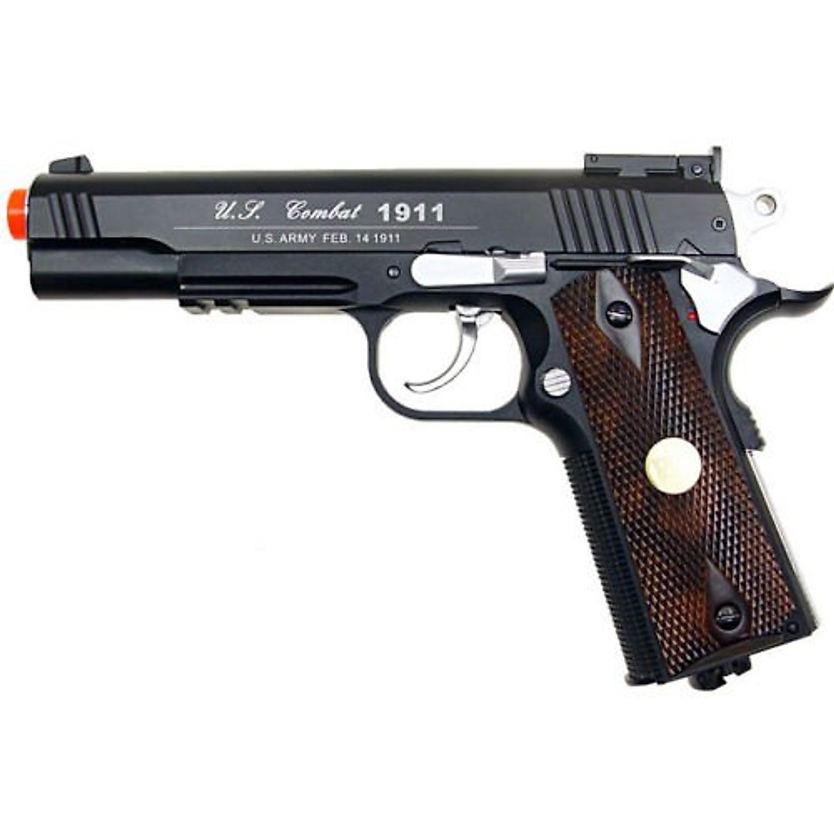 500 fps new full metal wg airsoft m 1911 gas co2 hand gun pistol w/ 6mm bb bbs(Airsoft Gun)