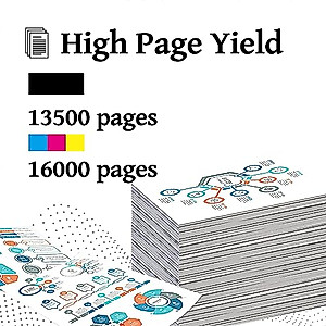 CE340A CE341A CE342A CE343A Toner Cartridge Replacement High Yield Compatible for HP Color Laserjet Enterprise 700 Color M775dn M775f M775z M775z+ Printers Cyan