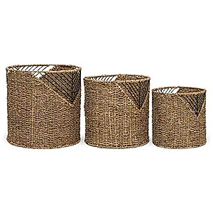 Finch Shoshana Woven Basket, Set of 3, Natual Brown