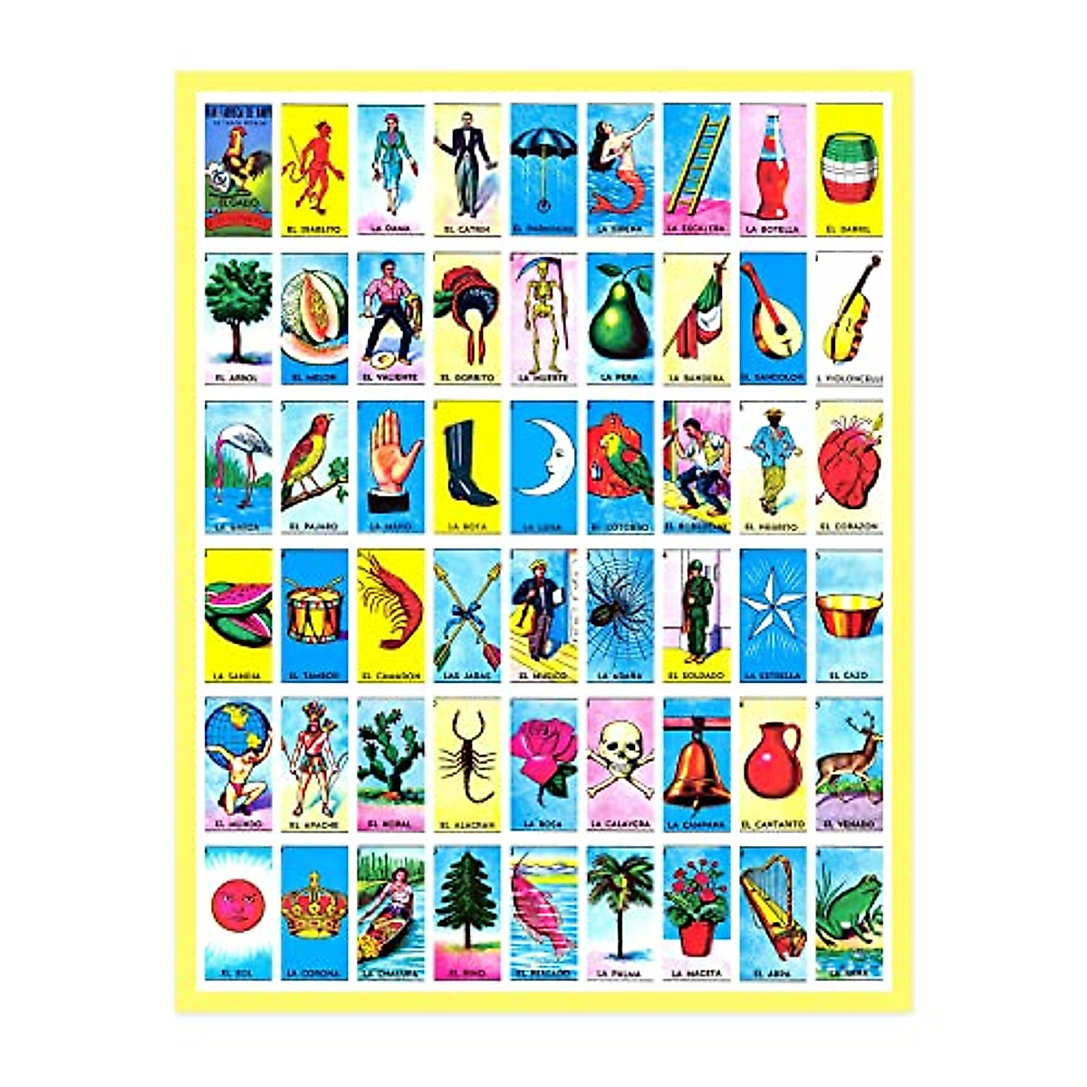 Mexican Party Theme Loteria Backdrop 5 x 7 ft Lottery Card Photography Picture Mexican Bingo Photos Adult Children's Party Supplies Decorations