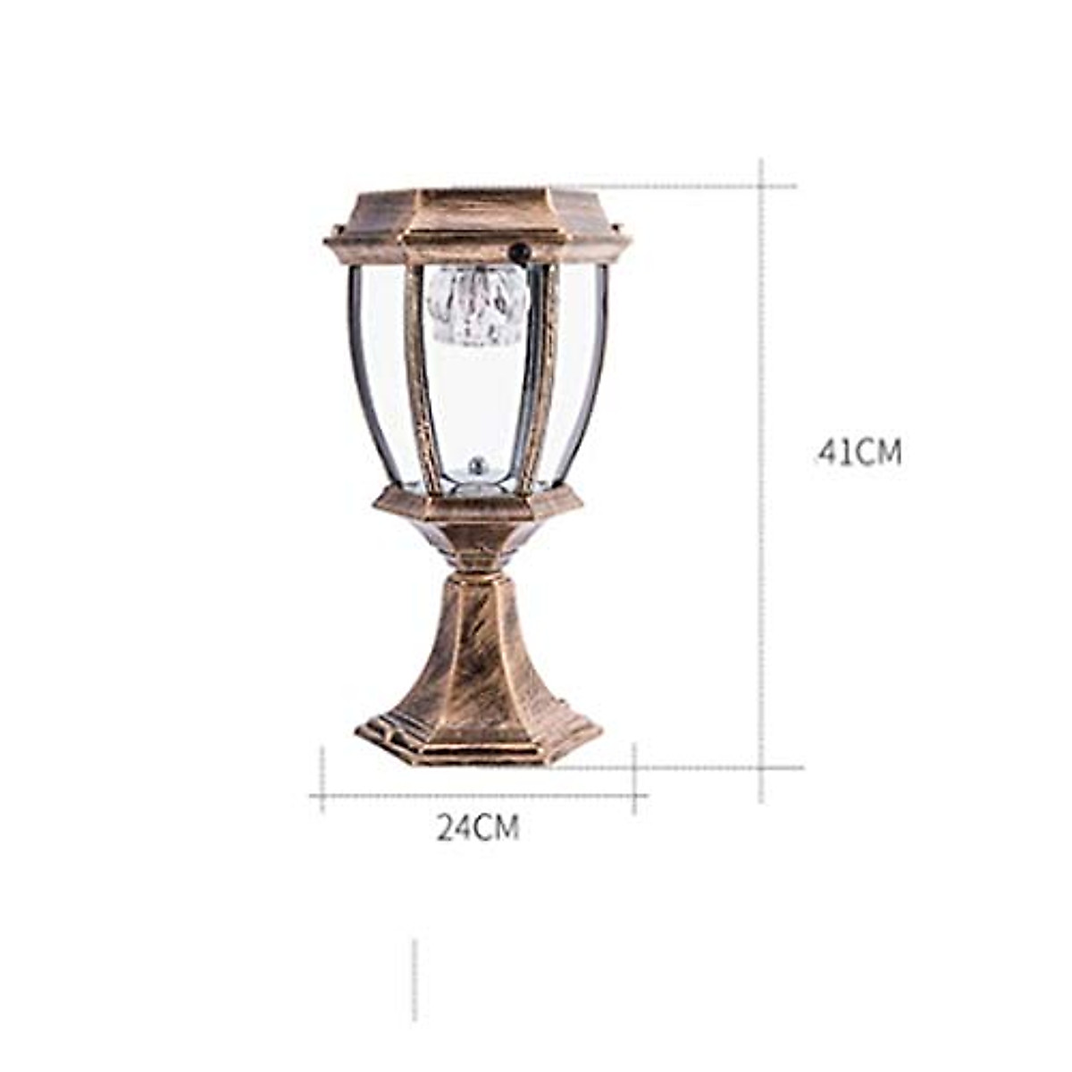 CDQYA Outdoor Pillar Lamp European Villa Wall Light Waterproof Home Garden Courtyard Light LED Street Garden Villa Lamp