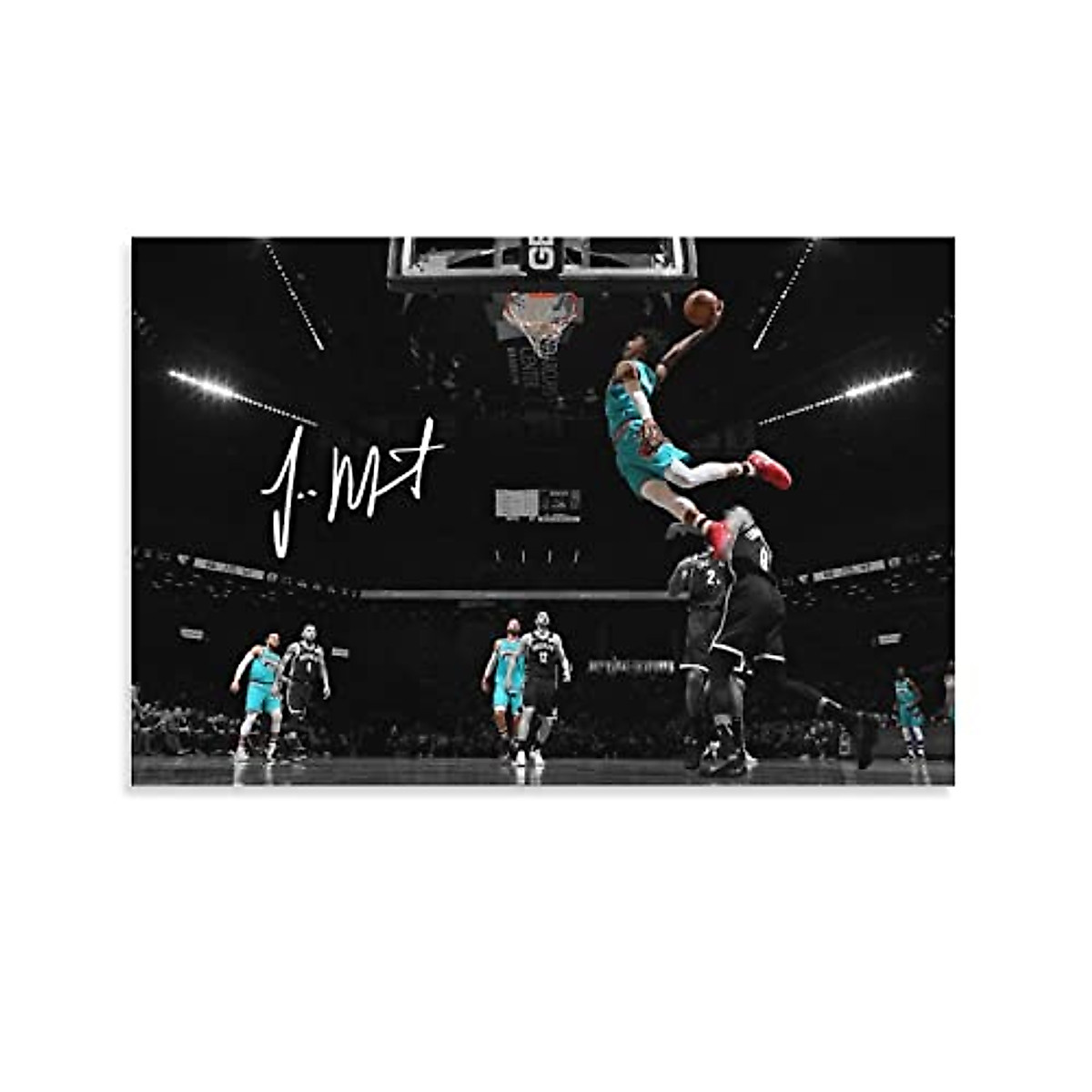 BNZWAA Ja Morant Dunk Poster Canvas Wall Art Decor 08x12inch(20x30cm)