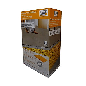 Schluter-Systems DITRA-HEAT (120V) Floor Heat Kit 43.1 sq ft of membrane + 26.7 sq ft cable adaptable to any layout, adds comfort to tile/stone includes, programmable touch thermostat, 2 floor sensors