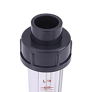 60-600L/H 100-1000L/H Socket 25mm LZS-20 Flow Meter Plastic Tube Liquid Water Rotameter Flow Measuring - (Size: 100-1000 LPH, Thread Specification: Length 322mm)