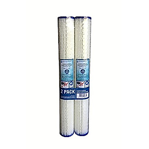 WFD, WF-PE2020 2.5-inch x 20-inch Pleated Sediment Water Filter Cartridge, fits in 20-inch Standard Size housings of Filtration Systems (2 Pack, 20 Micron)