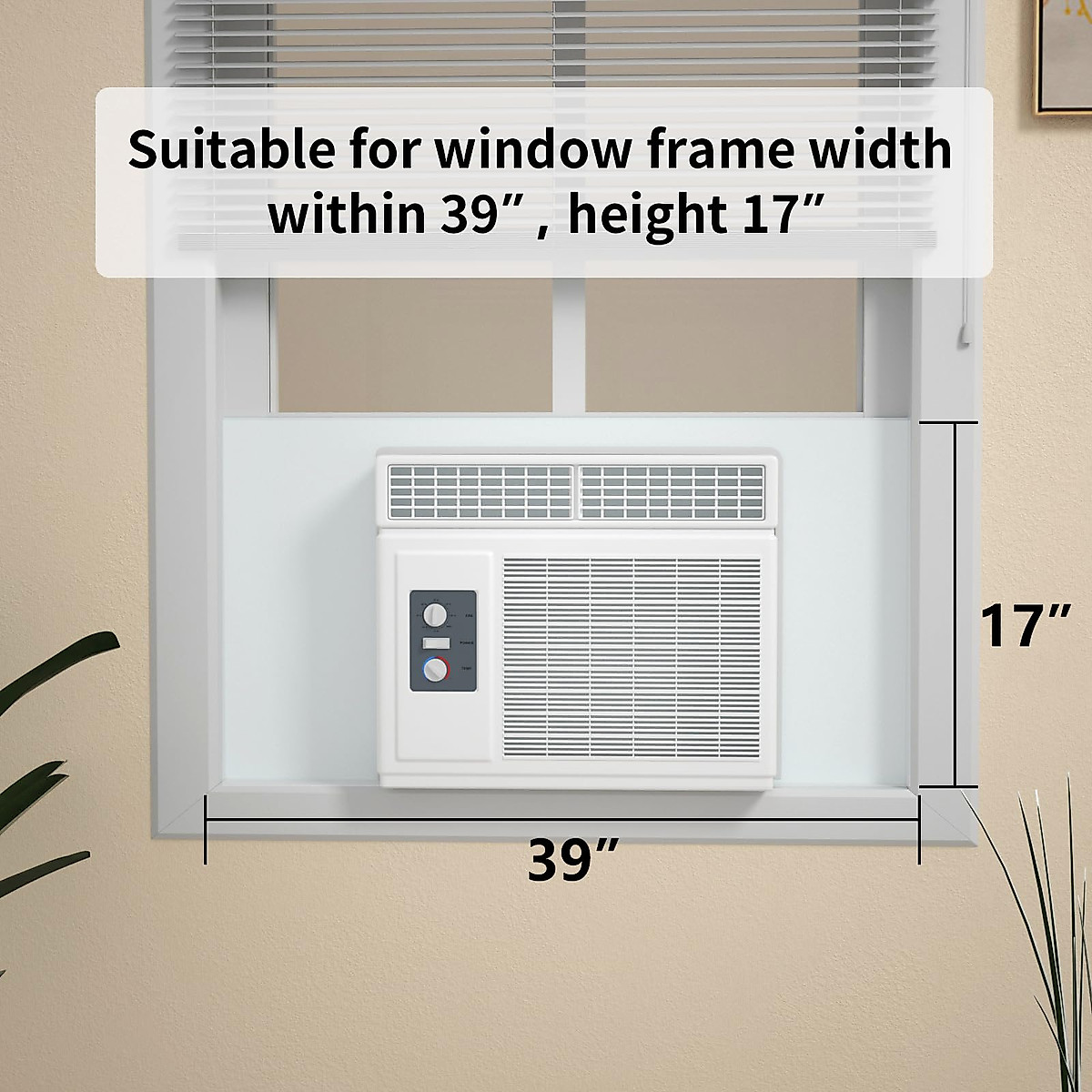 Window Air Conditioner Side Insulated Panel, 1PIC Full Surround Insulation Panels Window Seal Kit, WinterSummer Winter Heat and Draft Insulating,Insulation Foam Material SBR (WHITE)