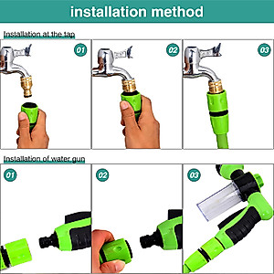 Garden Hose Nozzle, High Pressure Spray Gun Nozzle, 8 Spray Patterns for Watering Plants, Lawn, Patio, Cleaning, Showering Pet with 3.5oz/100cc Soap Dispenser Bottle
