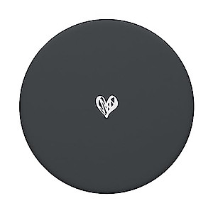 Cute Anthracite Heart Love Minimalist PopSockets Standard PopGrip