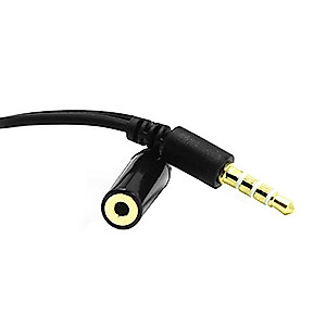 3.5mm Male to 2.5mm Female Stereo 4 Pole Headphone Jack AUX Audio Adapter Cable Cord