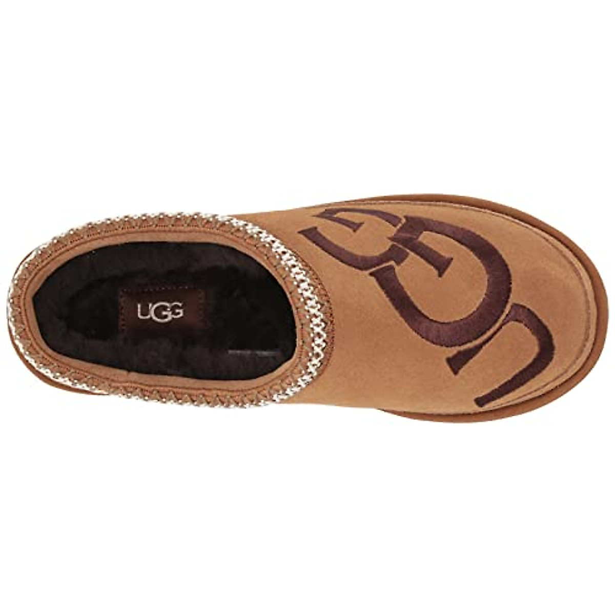 UGG Men's Tasman Logo Slipper, Chestnut/Espresso, 11