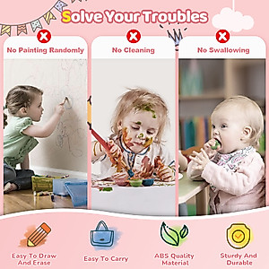 Kikidex Magnetic Drawing Board, Toddler Girl Toys for 1-2 Year Old, Doodle Board Pad Learning and Educational Toys for 1 2 3 Year Old Baby Kids Birthday Gift(Soft Pink)