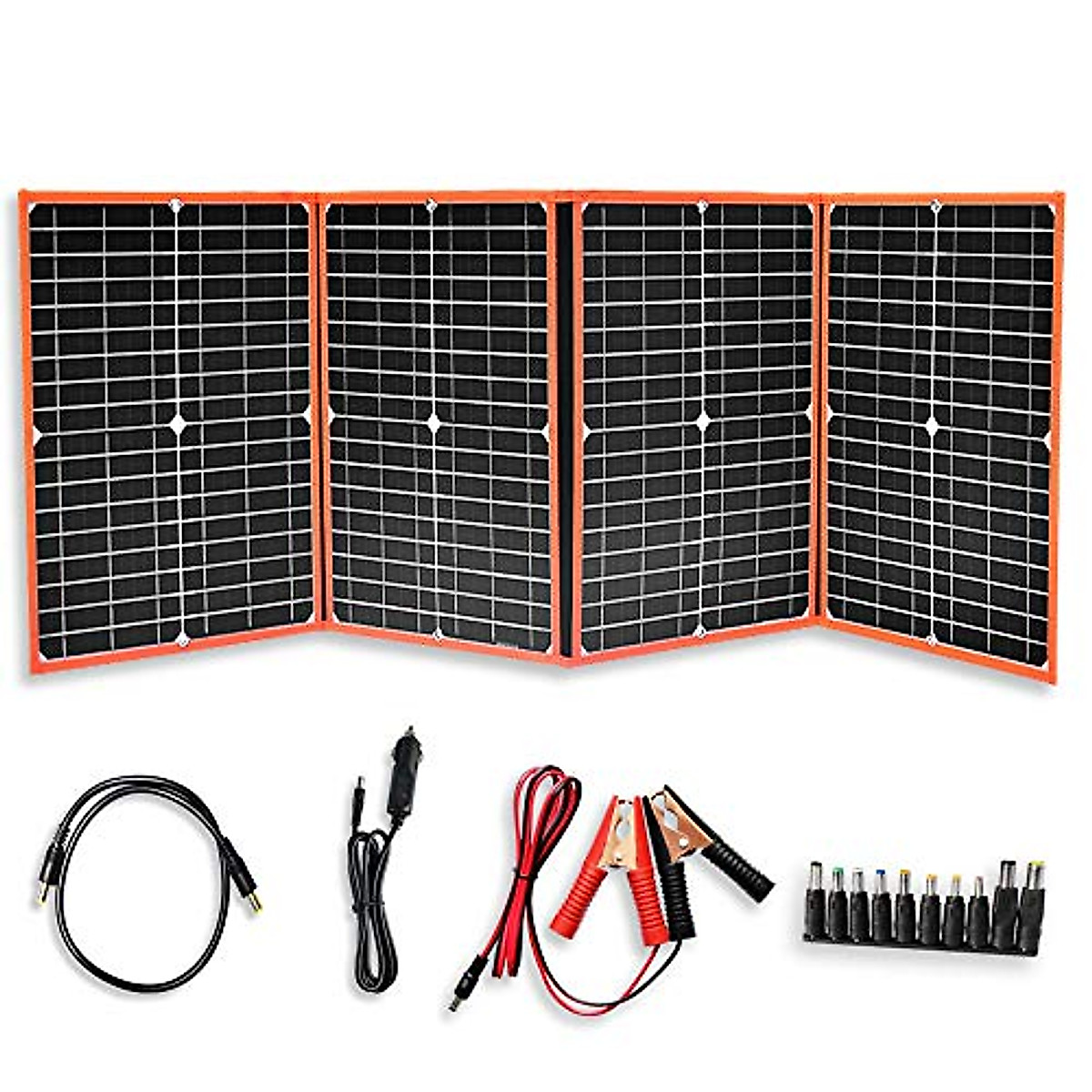 XINPUGUANG 80W 12V Foldable Solar Panel Kit Portable Solar Charger USB DC Output for RV/Camping/Portable Power Station/Cell Phone