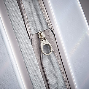 American Tourister Moonlight Hardside Expandable Luggage with Spinner Wheels, Iridescent White, Carry-On 21-Inch