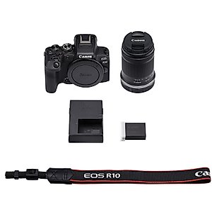 Canon EOS R10 Mirrorless Digital Camera with RF-S 18-150mm f/3.5-6.3 is STM Lens + 128GB Memory + Case + Tripod + Filters (38pc Bundle)