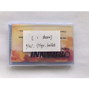 ORRANNI Stainless Steel Archery Field Points,9/32" Outside Diameter,175 Grains,Screw in Archery Field Tips(1 Dozen)