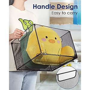 Housmile Hanging File Organizer, Foldable Mesh File Organizer, Hanging File Folder Organizer, Desk File Organizer, Letter Size File Box