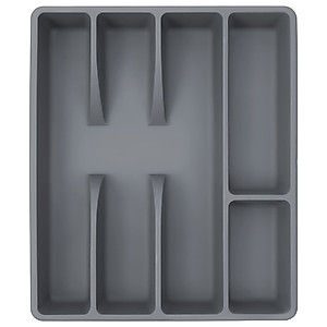 Besilord Silverware Tray for Drawer Kitchen Drawer Organizer Silverware Holder Utensil Organizer Cutlery Organizer Tray Plastic Flatware Organizers