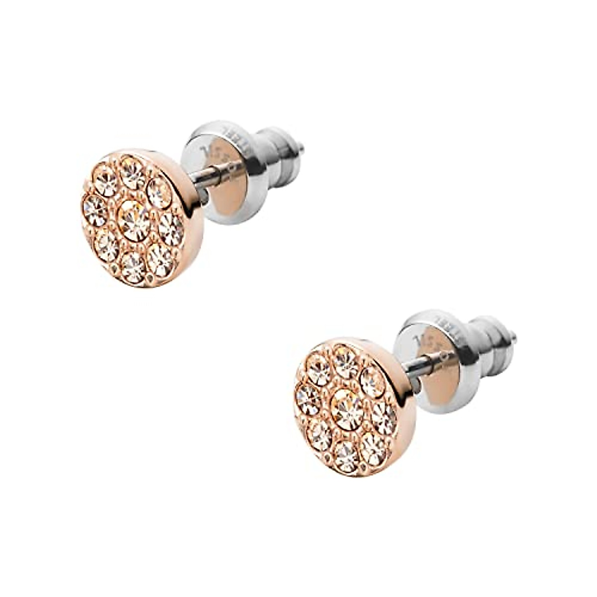 Fossil Women's Rose Gold-Tone Stud Earrings, Color: Rose Gold (Model: JF00830791)
