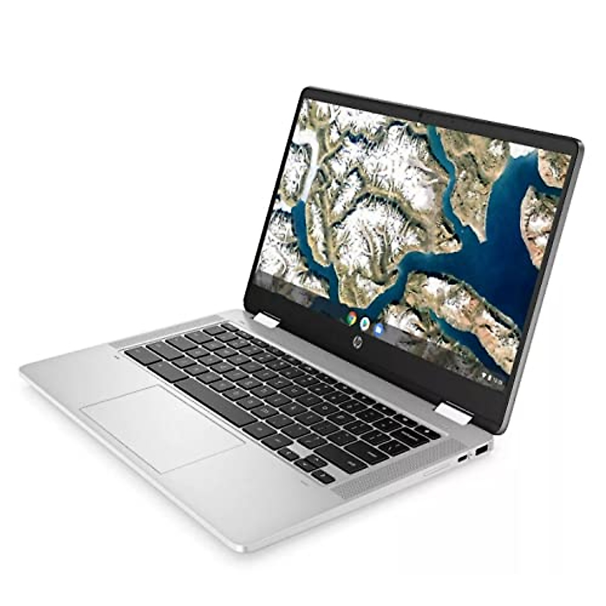 HP Chromebook x360 14-inch HD Touchscreen, 64GB eMMC, Intel Celeron N4020 2-in-1 Laptop (4GB RAM, USB-C, Wi-Fi, Webcam, SD Card Reader, Chrome OS) Silver, 14a-ca0036tg, Natural 14-14.99 inches
