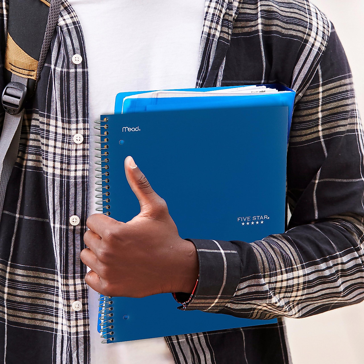 Five Star Spiral Notebooks with Pockets Plus Study App, 6 Pack, 1-Subject, College Ruled Paper, 11” x 8-1/2", 100 Sheets, Assorted Colors (38052)