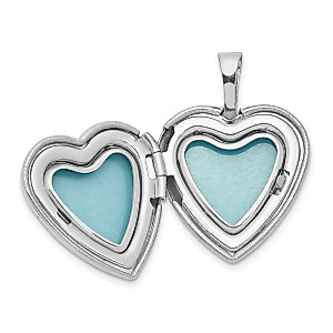 IceCarats 925 Sterling Silver Cat Heart Love Personalized Photo Locket Chain Necklace