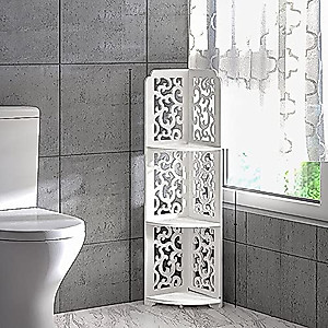 Yeysynana 3 Tier Corner Shelf,Corner Shower Caddy,Bathroom Caddy Organizer Shower,Ladder Corner Shelf for Living Room,Bathroom Shelves Freestanding for Small Spaces (Baroque)