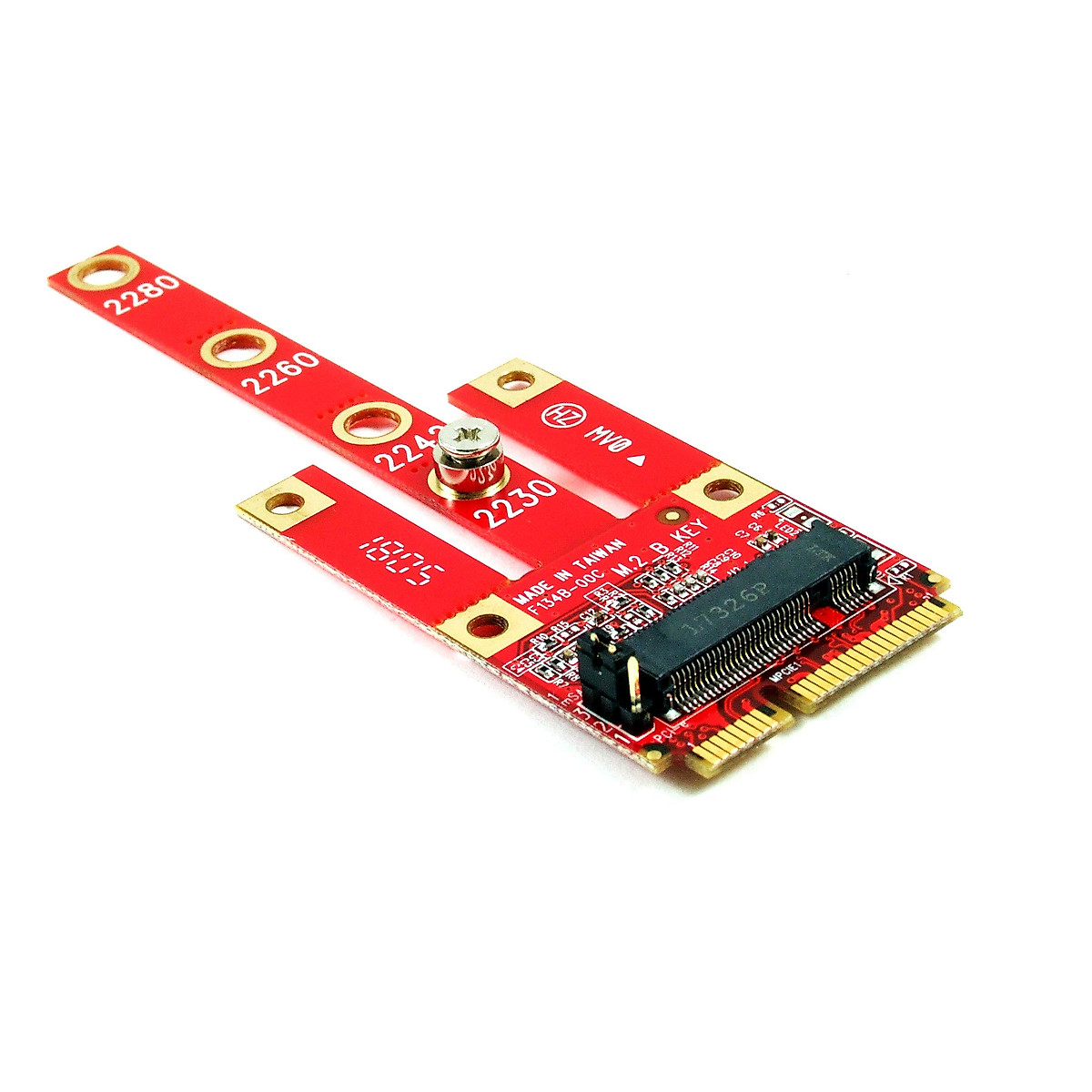 Ableconn MPEX-134B Mini PCIe Adapter with M.2 Key B Slot - Support USB/PCIe/SATA Based M2 B Key or B-M Key Module for Mini PCI Express