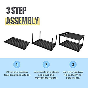 Innover | Two-Tier Boot Tray with Umbrella Stand, Multi-Purpose Shoe Rack Entryway Organizer