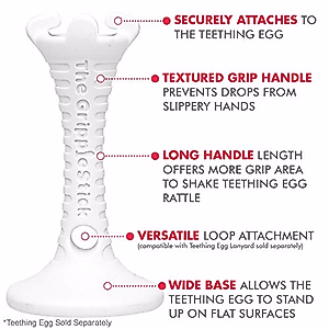 A Baby Registry Must Have - The Teething Egg Blue Bundle - Infant Toys 3-6 Months, Sensory Toys for 0-6 Months, 6-12 months and up for Molar Teething, Baby Boy or Girl up to 18 Months