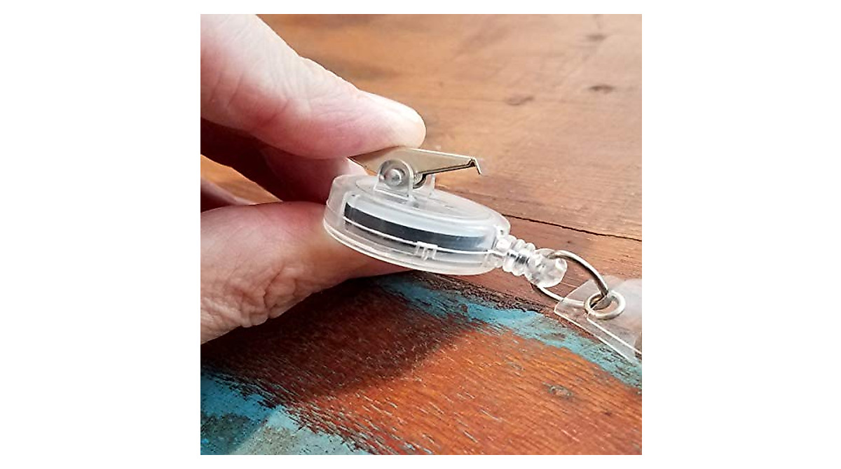Buy 25 Pack Premium Clear Retractable Badge Reels with Alligator Clip