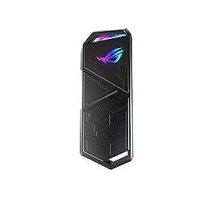 ASUS ROG STRIX Arion Lite External Portable M.2 PCIe NVMe SSD Enclosure featuring up to 10 Gbps transfer speeds with USB 3.2 Gen 2 Type-C Cable (ESD-S1CL)