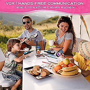 Wishouse Walkie Talkies for Kids Adults Long Range,Birthday Gift for 4-12 Year Old Girls Boys,Camping Gear Toys with Flashlight,SOS Siren,NOAA Weather Alert,VOX,22 Channels,Easy to Use,2 Pack