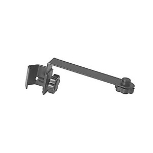 On Stage Round Base Microphone Stand, Black + Mic Holder + Mic Extension Attachment Bar + Strapeez - Top Value Microphone Accessory Kit