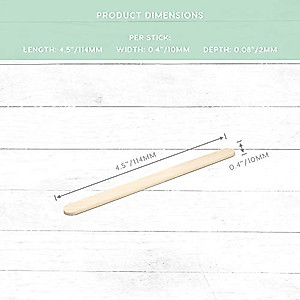 PopsicleLab Popsicle Sticks (200 Pieces / 4.5" Length), Food Grade 100% Natural Birch Wood Ice Cream Sticks, Eco-Friendly Wooden Craft Sticks, Reusable Ice Pop Sticks, DIY Crafting Popsicle Stick