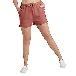Hanes Originals Garment Dyed, Fleece Women, Sweat Shorts, 3", Nantucket Red