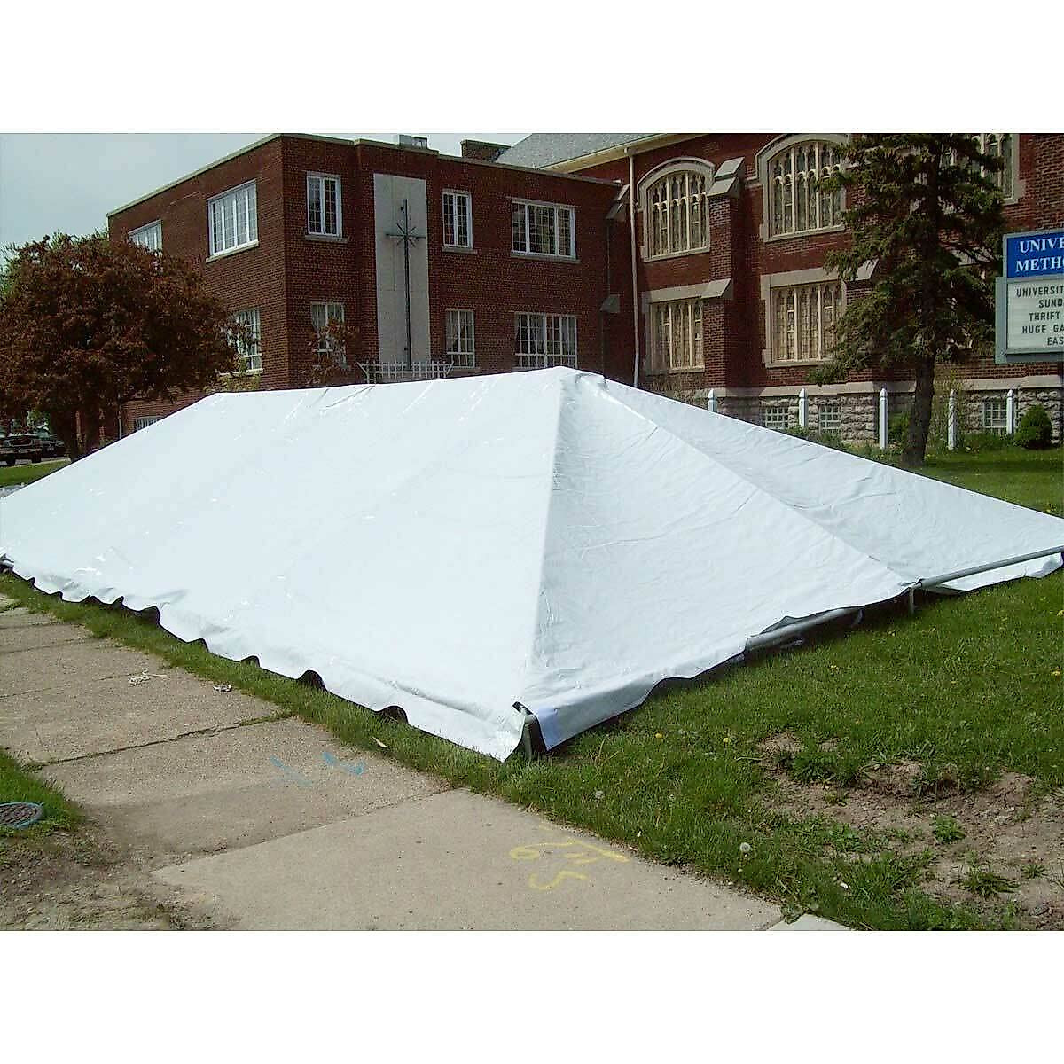 TentandTable 20-Foot x 40-Foot Tent Top | for West Coast Frames | 16oz Block-Out Premium Vinyl | White | Indoor/Outdoor | for Parties, Weddings, and Events | Commercial and Residential Use