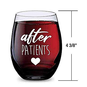 GSM Brands Stemless Wine Glass for Nurses and Doctors (After Patients) Made of Unbreakable Tritan Plastic - 16 ounces