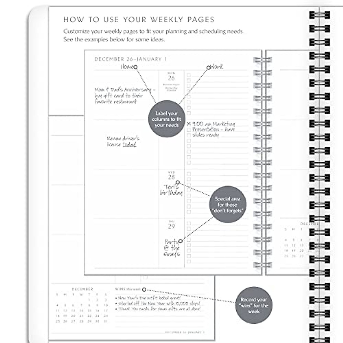 AT-A-GLANCE 2023 Weekly & Monthly Planner, 8-1/2" x 11", Large, Monthly Tabs, Pocket, Divided Format, Elevation, Gray (75955L05)