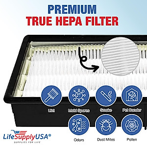 True HEPA Air Cleaner Filter Replacement Compatible with Honeywell HRF-H1 HRF-H2 HPA050 HPA150 HPA060 HPA160 HHT055 HHT155 Air Cleaners, Filter H by LifeSupplyUSA