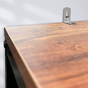 Himimi Industrial Bookshelf 5-Tier, Bookcase 58" H Ladder Shelf, Storage Shelves Rack Shelf Unit, Accent Furniture Metal Frame, Home Office Furniture for Bathroom, Living Room, Vintage Brown