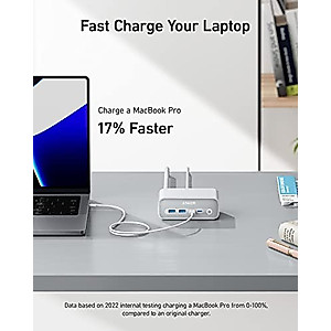 Anker 525 Charging Station, 7-in-1 USB C Power Strip for iphone13/14, 5ft Extension Cord with 3AC,2USB A,2USB C,Max 65W Power Delivery Desktop Accessory for MacBook Pro, Home, Office (Phantom Black)