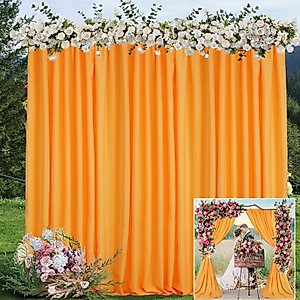 10x10FT Gold Backdrop Curtains for Parties - Gold Backdrop for Birthday Photo Background Home Decoration Supplies Curtains Backdrop 5x10FT 2 Panels