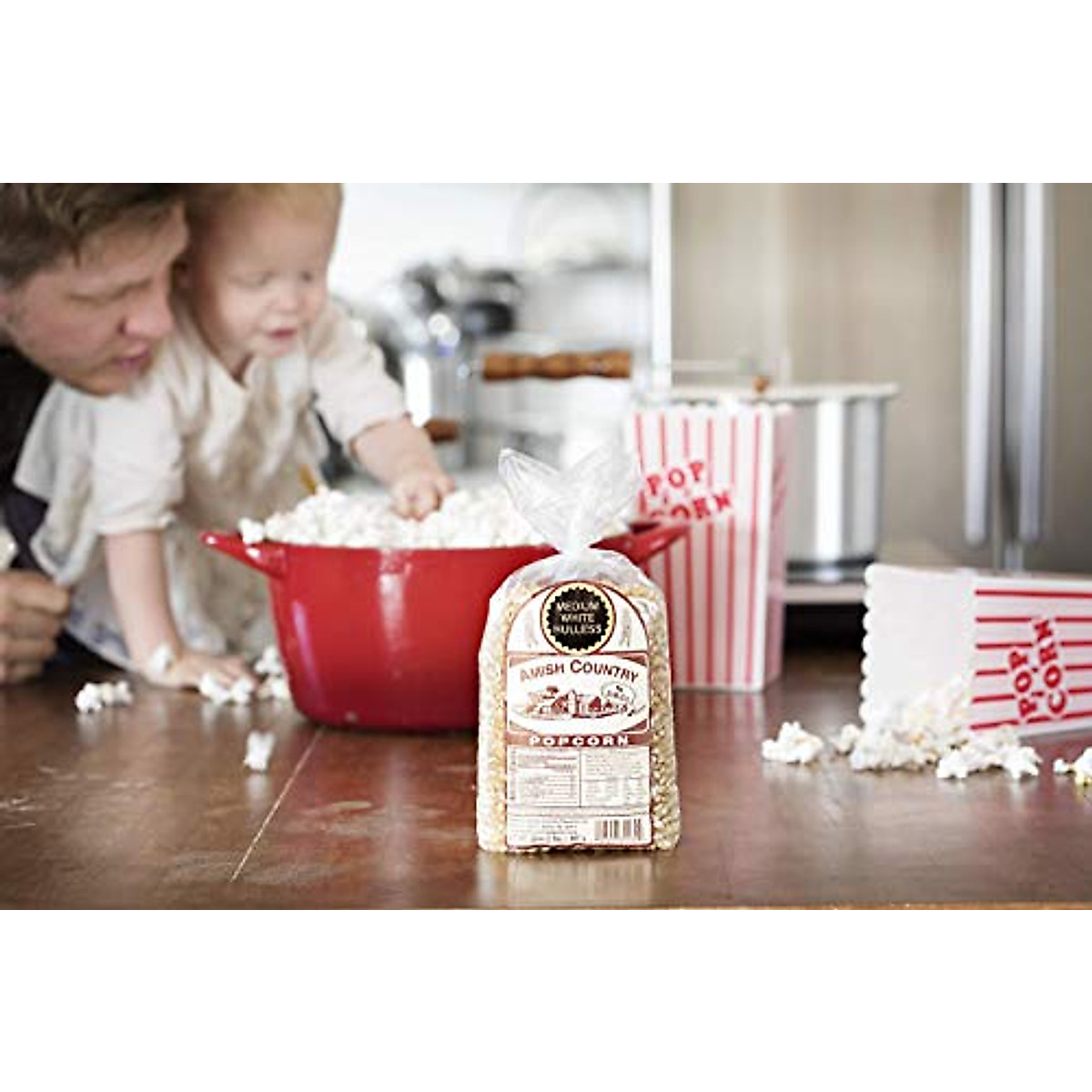 Amish Country Popcorn | 2 Lb Medium White Popcorn | Old Fashioned, Non-GMO and Gluten Free (2lb Bags)