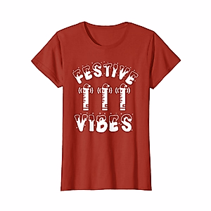 Womens Funny womens christmas festive vibes vibrator xmas T-Shirt