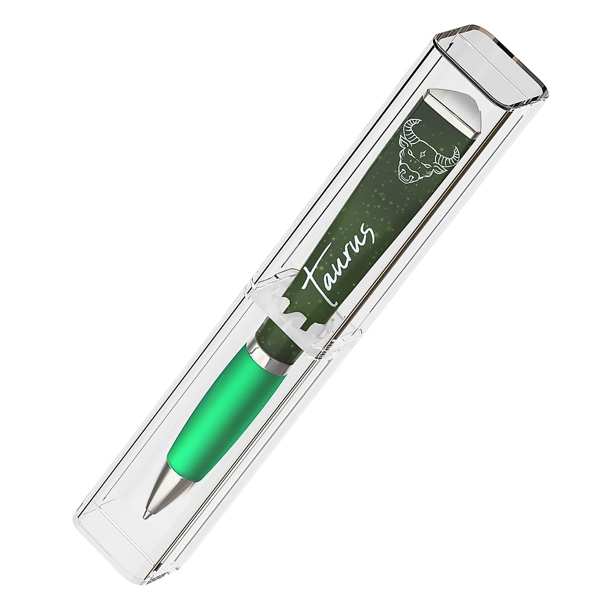 ANINKABOVE Zodiac Sign Ballpoint Pen (1 Pen, 3-Sided) Zodiac Pen Gift, Cool Pens Constellation Design, Zodiac Gifts Pretty Pens - Fancy Pens Great Astrology Gifts for Women and Men (Taurus Pen)